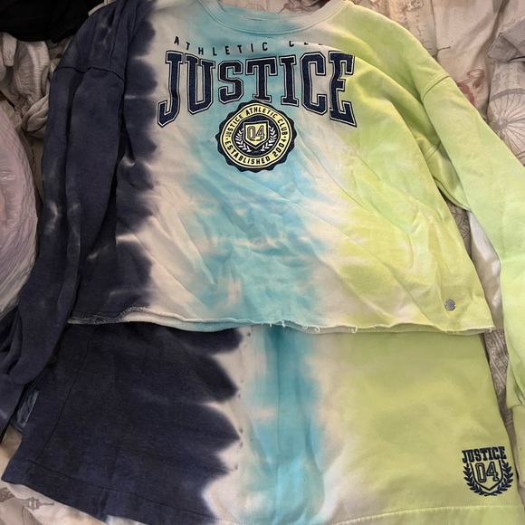 Justice | Matching Sets | Justice Blue And Green Tye Dye Sweater Too ...